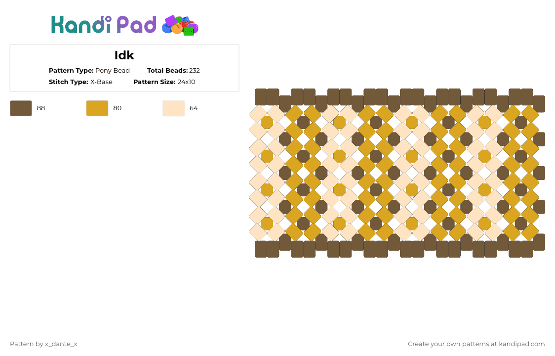 Idk Pony Bead Pattern - Kandi Pad | Kandi Patterns, Fuse Bead Patterns ...