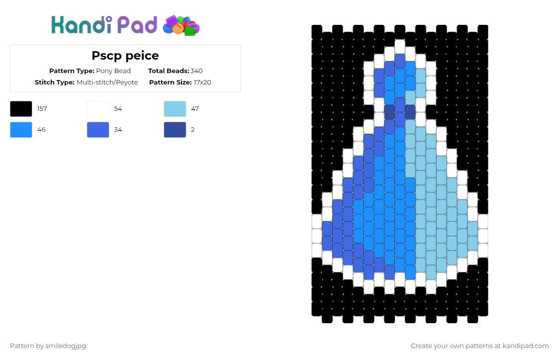 Pscp peice Pony Bead Pattern - Kandi Pad | Kandi Patterns, Fuse Bead ...