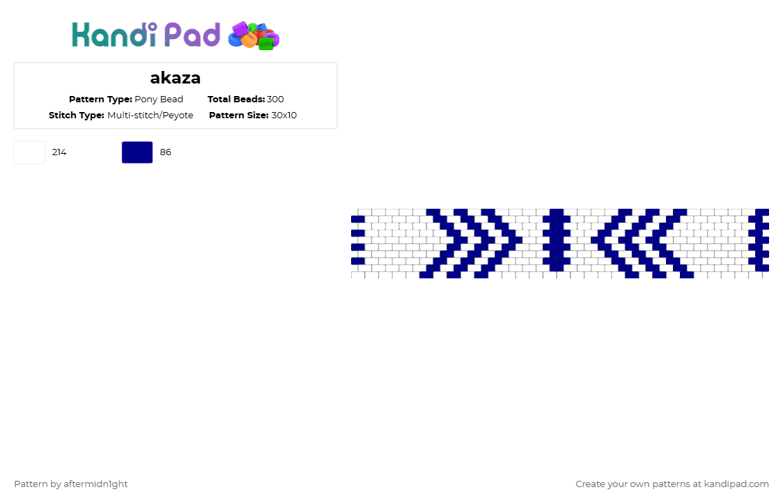 Akaza Pony Bead Pattern - Kandi Pad | Kandi Patterns, Fuse Bead ...