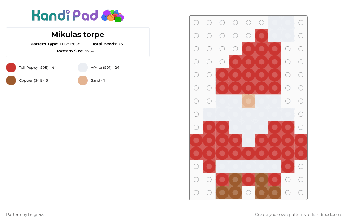 Mikulas torpe Fuse Bead Pattern - Kandi Pad | Kandi Patterns, Fuse Bead ...