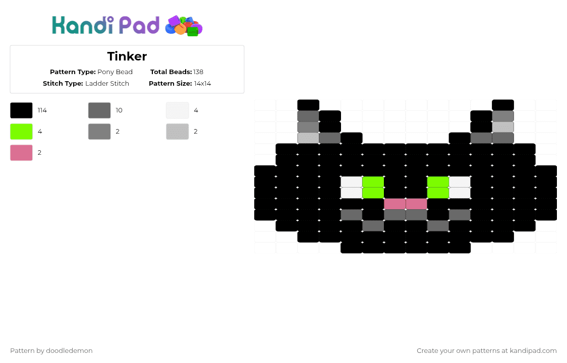 Tinker Pony Bead Pattern - Kandi Pad | Kandi Patterns, Fuse Bead ...
