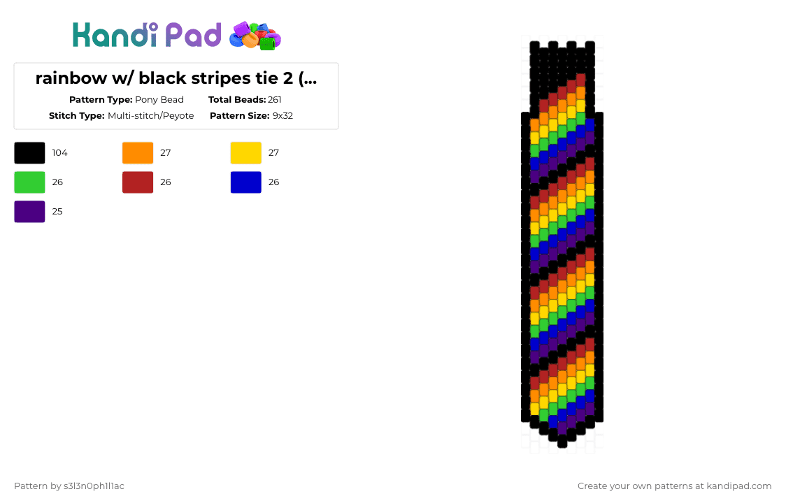 Ties Collection - Kandi Pad | Kandi Patterns, Fuse Bead Patterns, Pony ...