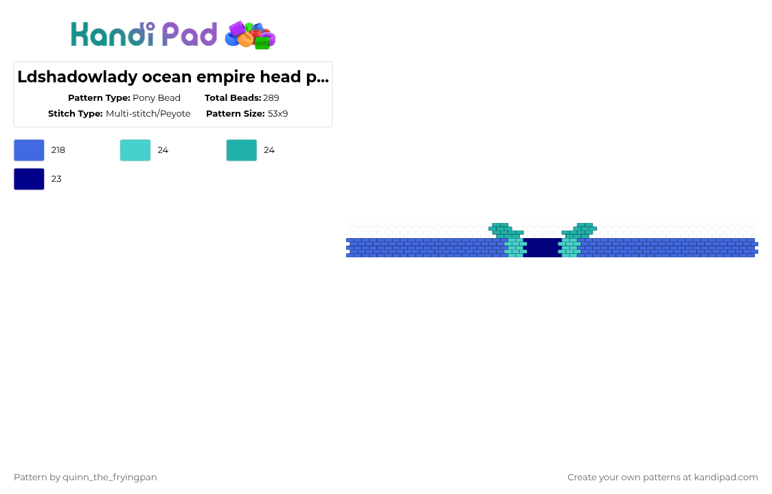 Ldshadowlady ocean empire head peice Pony Bead Pattern - Kandi Pad ...