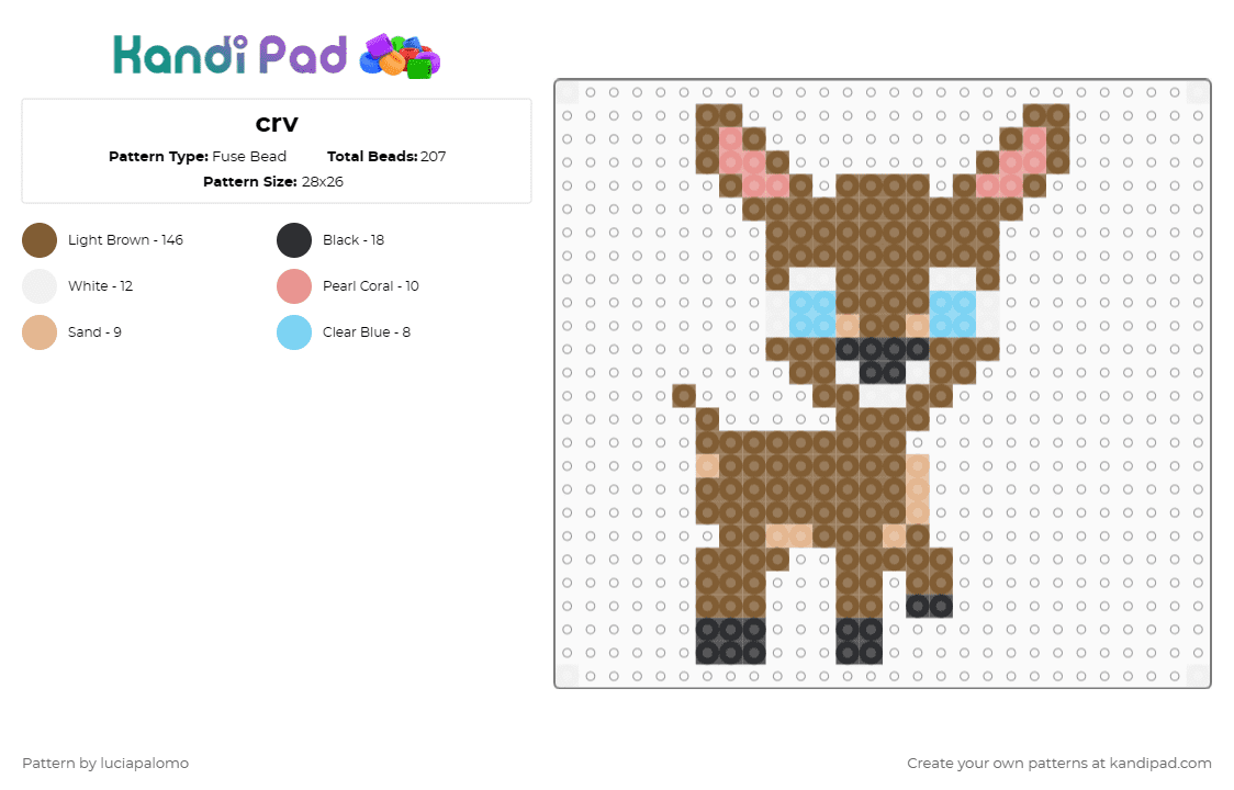 Crv Fuse Bead Pattern - Kandi Pad | Kandi Patterns, Fuse Bead Patterns ...