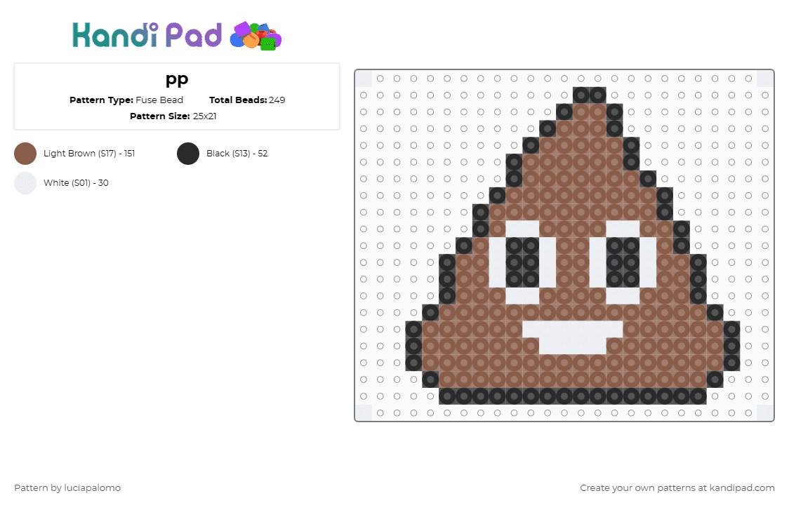 Pp Fuse Bead Pattern - Kandi Pad | Kandi Patterns, Fuse Bead Patterns ...
