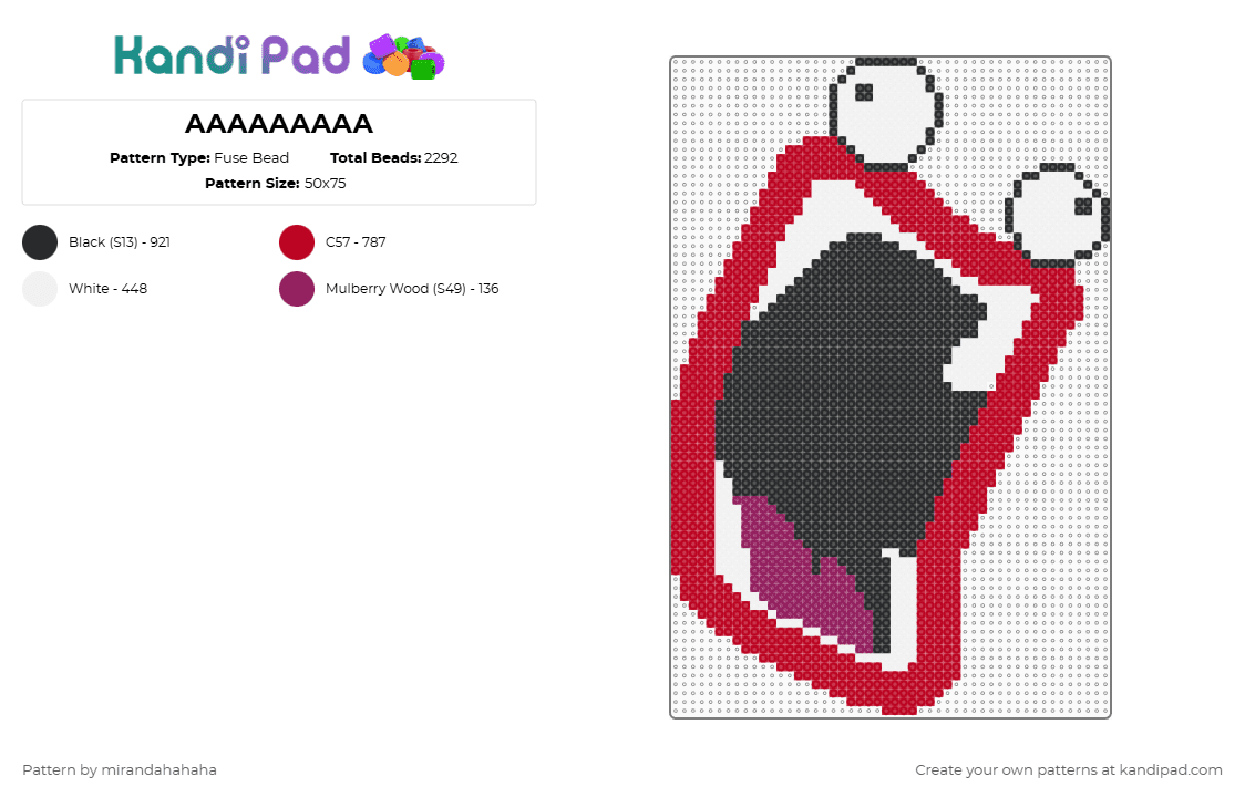 AAAAAAAAA Fuse Bead Pattern - Kandi Pad | Kandi Patterns, Fuse Bead ...