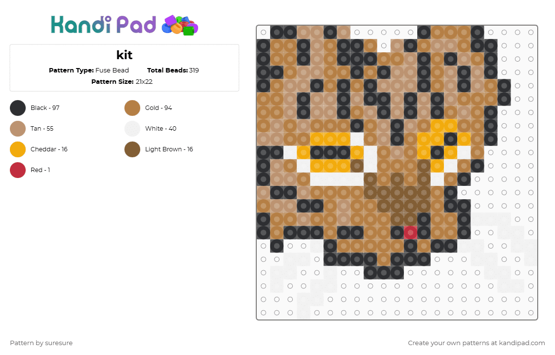 Kit Fuse Bead Pattern - Kandi Pad | Kandi Patterns, Fuse Bead Patterns ...
