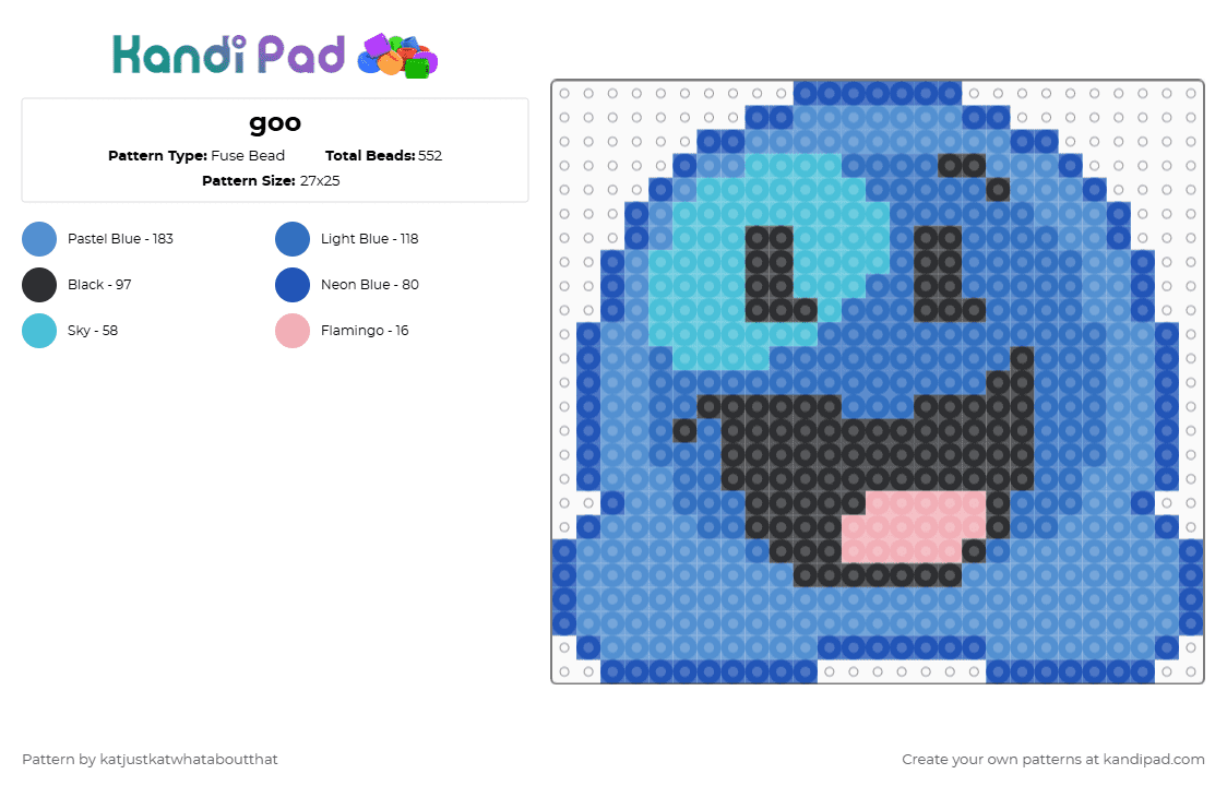 Goo - Inanimate Insanity Fuse Bead Pattern - Kandi Pad | Kandi Patterns ...