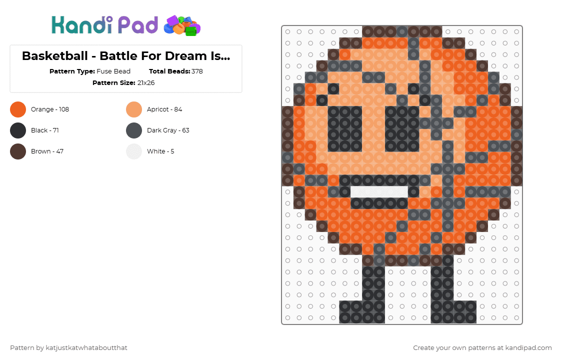Basketball - Battle For Dream Island Fuse Bead Pattern - Kandi Pad ...