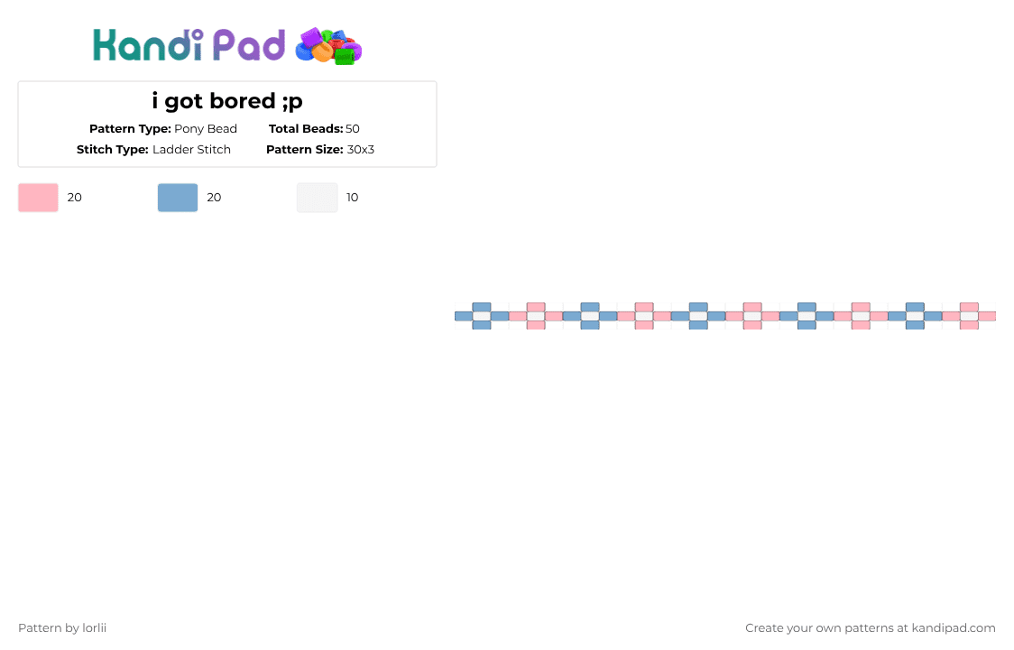 I got bored ;p Pony Bead Pattern - Kandi Pad | Kandi Patterns, Fuse ...