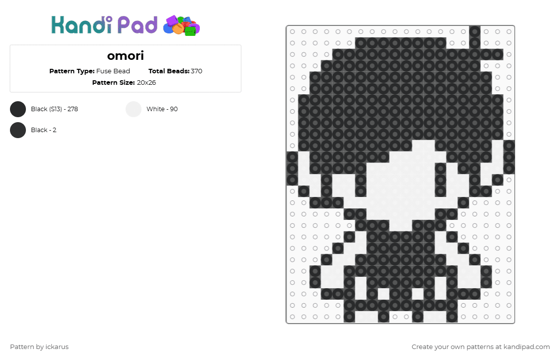 Omori Fuse Bead Pattern - Kandi Pad | Kandi Patterns, Fuse Bead ...