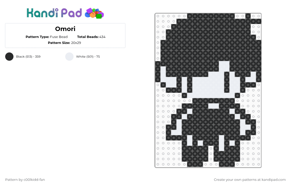 Omori Fuse Bead Pattern - Kandi Pad | Kandi Patterns, Fuse Bead ...