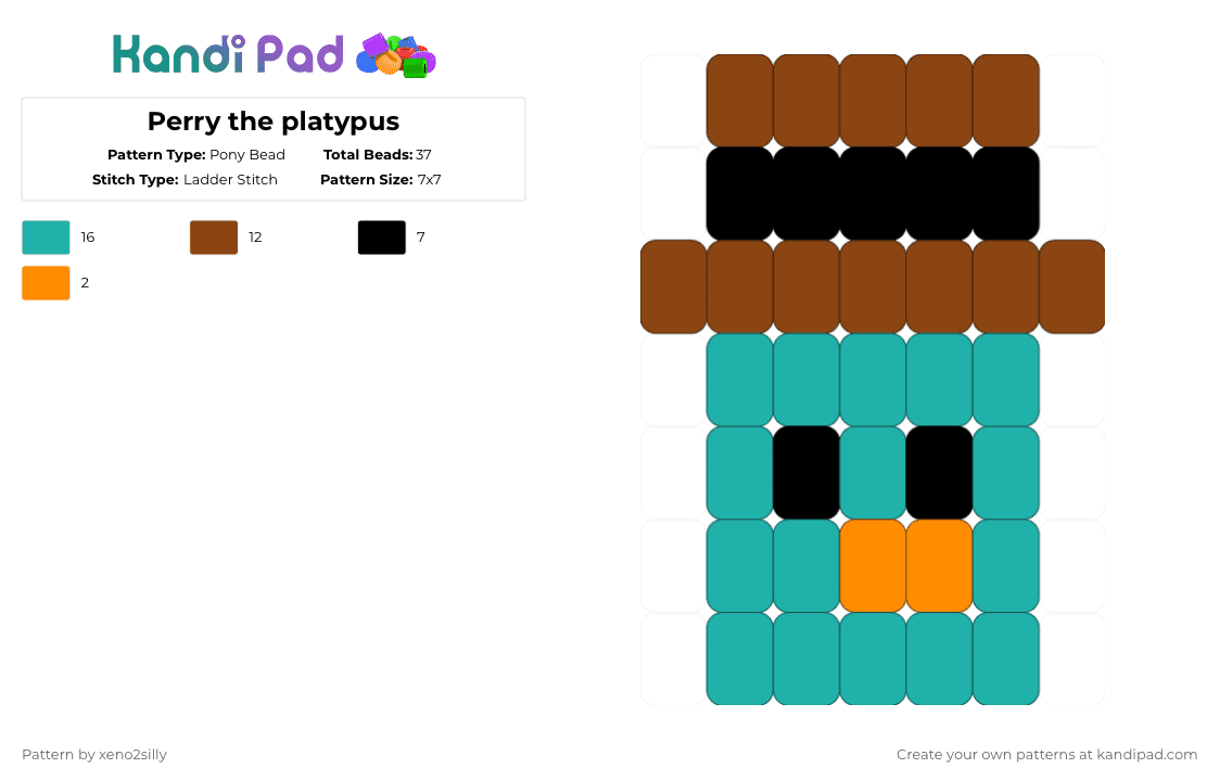 Perry Pony Bead Patterns - Gallery - Kandi Pad | Kandi Patterns, Fuse ...