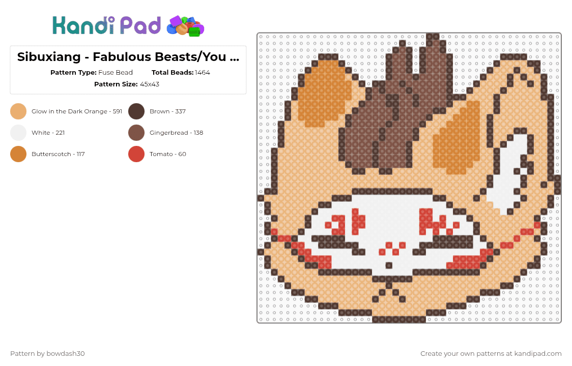 Sibuxiang - Fabulous Beasts/You Shou Yan Fuse Bead Pattern - Kandi Pad ...
