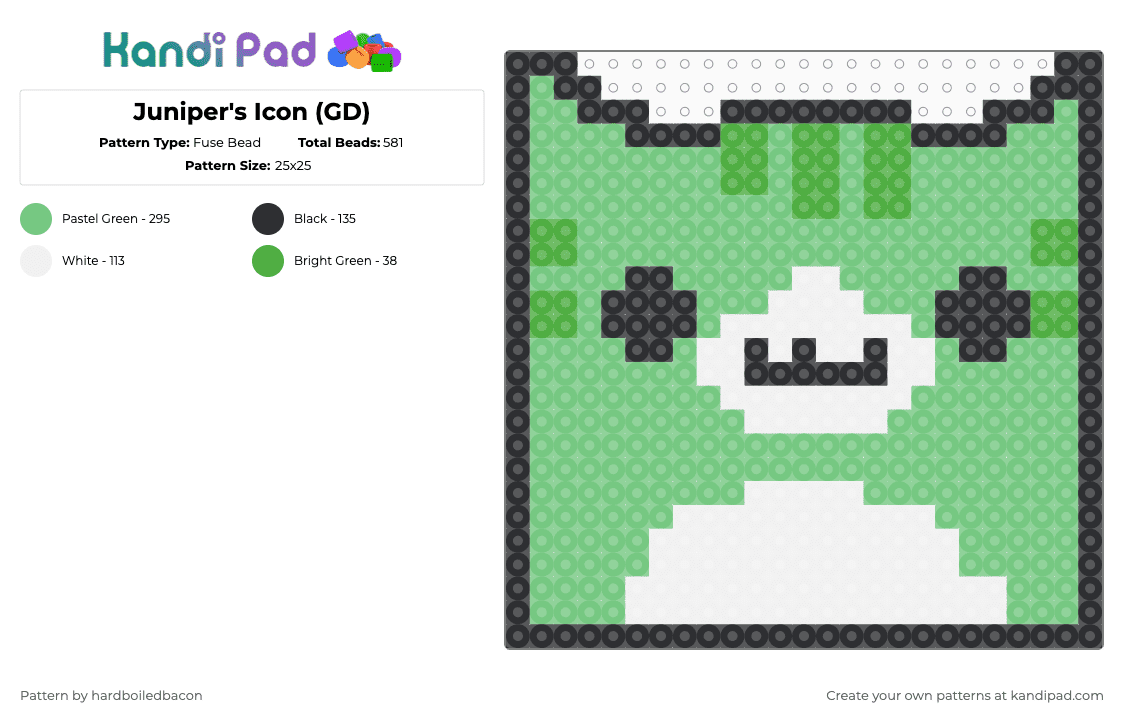 Juniper's Icon (GD) Fuse Bead Pattern - Kandi Pad | Kandi Patterns ...