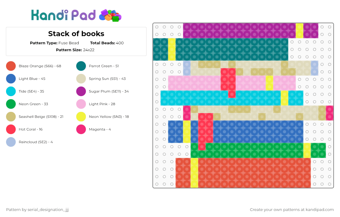 Books Fuse Bead Patterns - Gallery - Kandi Pad | Kandi Patterns, Fuse ...