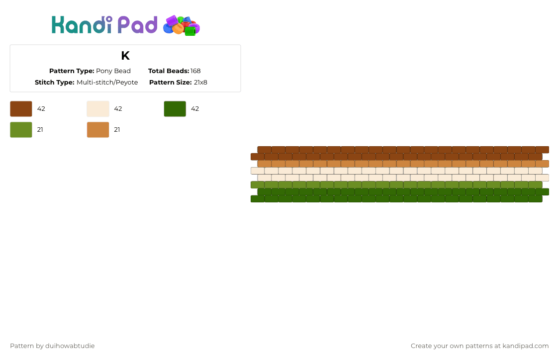 K Pony Bead Pattern - Kandi Pad | Kandi Patterns, Fuse Bead Patterns ...