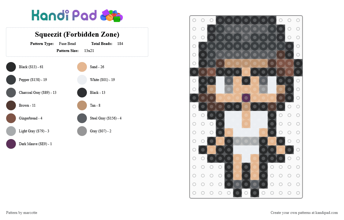 Forbiddenzone Fuse Bead Patterns - Gallery - Kandi Pad | Kandi Patterns ...