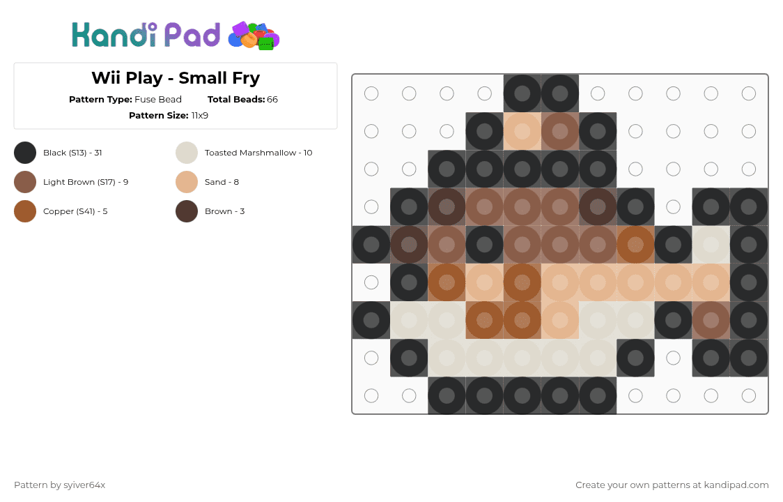 Wii Play - Small Fry Fuse Bead Pattern - Kandi Pad | Kandi Patterns ...
