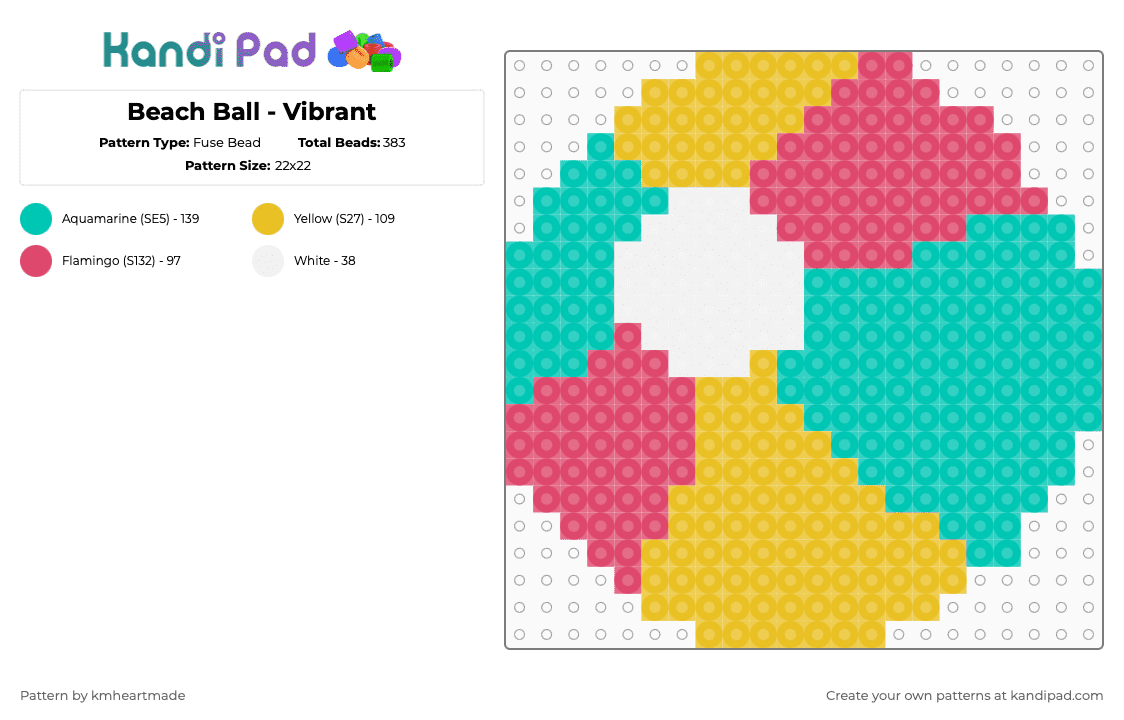 Beach Ball Fuse Bead Patterns - Gallery - Kandi Pad | Kandi Patterns ...