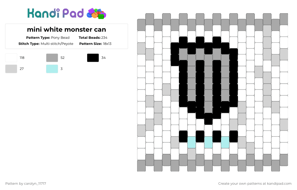 MONSTER Collection - Kandi Pad | Kandi Patterns, Fuse Bead Patterns ...