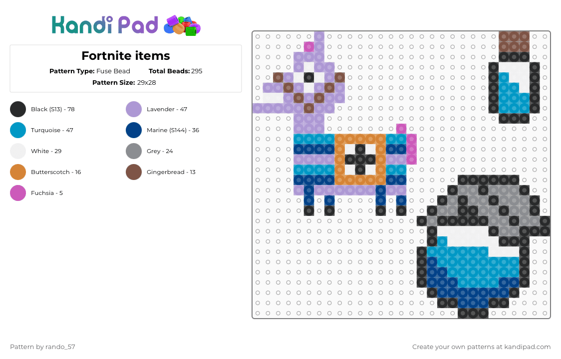 Fortnite items Fuse Bead Pattern - Kandi Pad | Kandi Patterns, Fuse ...