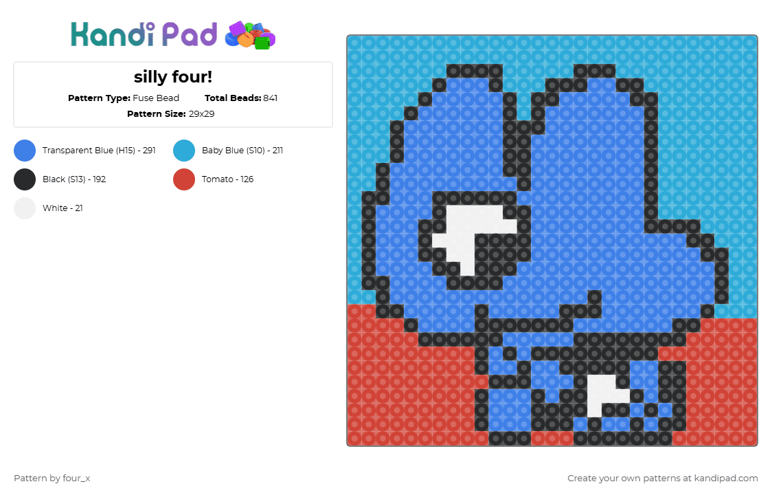four Collection - Kandi Pad | Kandi Patterns, Fuse Bead Patterns, Pony ...