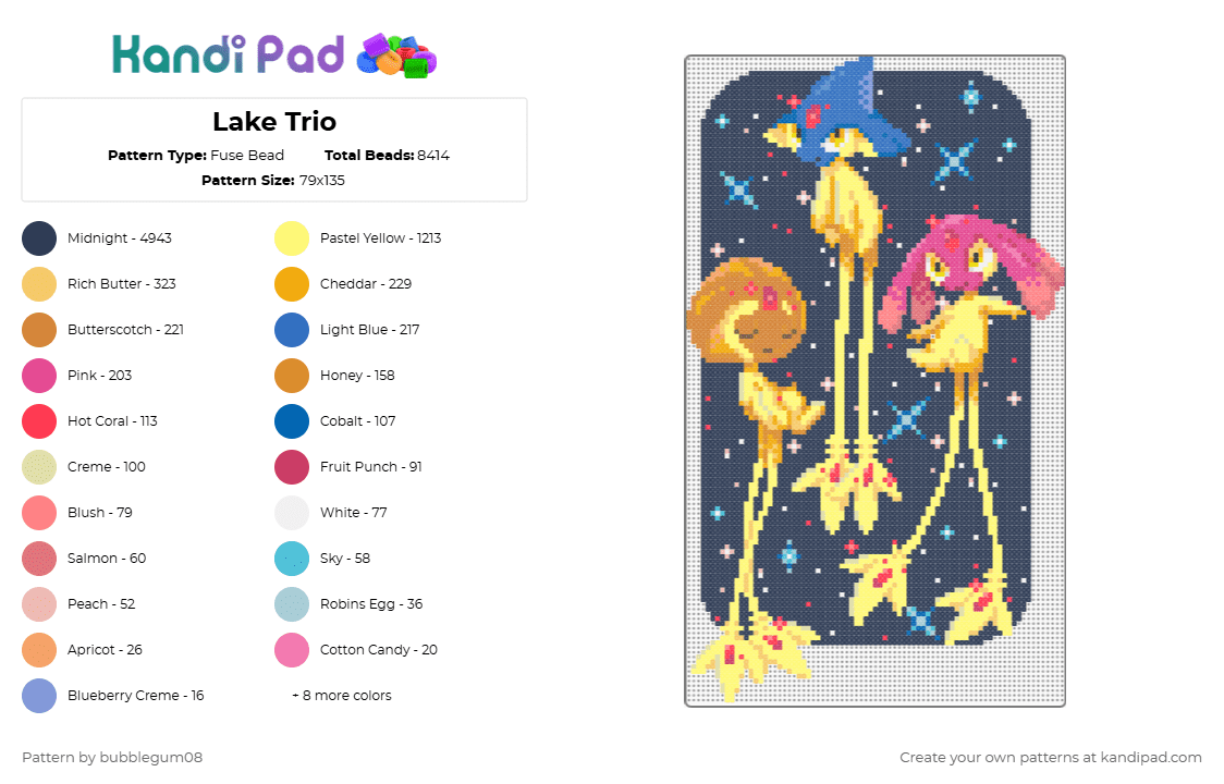 Lake Trio Fuse Bead Pattern - Kandi Pad | Kandi Patterns, Fuse Bead ...