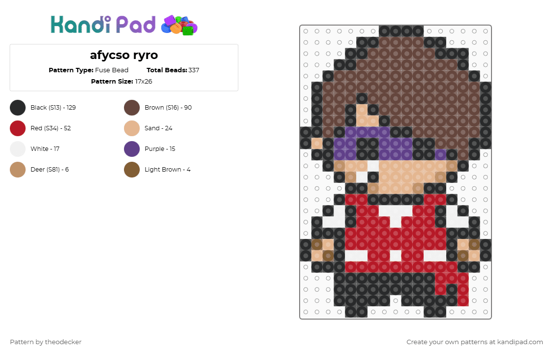 Afycso ryro Fuse Bead Pattern - Kandi Pad | Kandi Patterns, Fuse Bead ...
