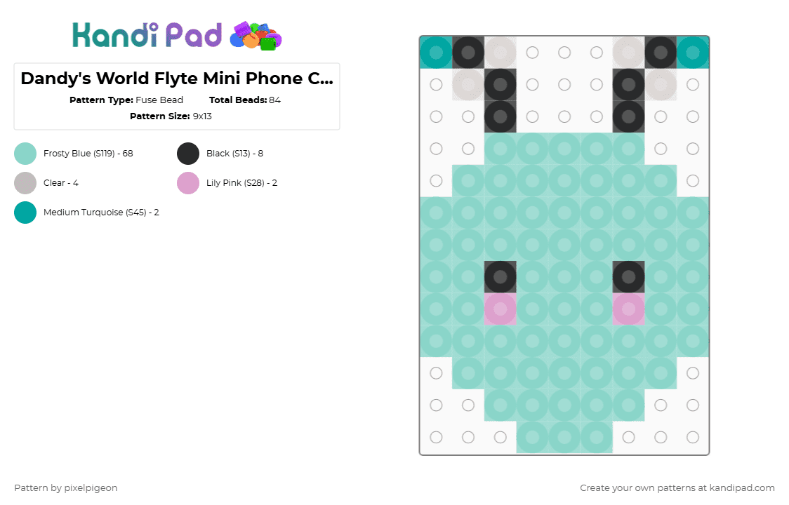 Dandy's World Flyte Mini Phone Charm Fuse Bead Pattern - Kandi Pad ...