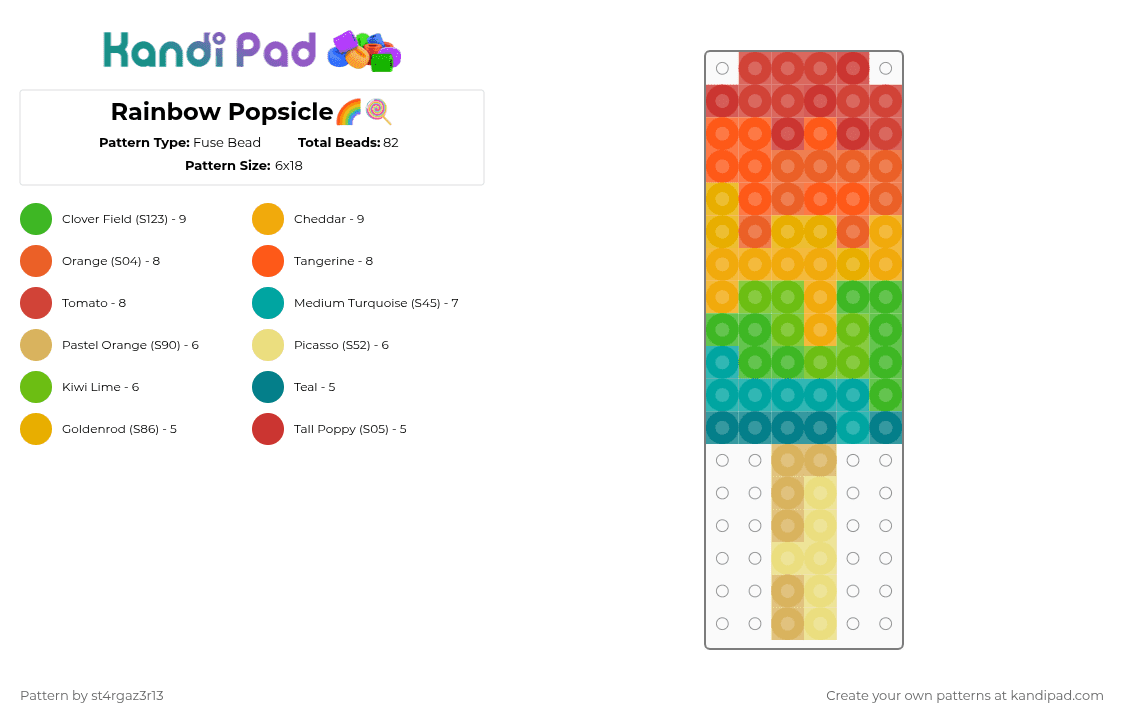 Rainbow Bag Fuse Bead Patterns - Gallery - Kandi Pad | Kandi Patterns ...