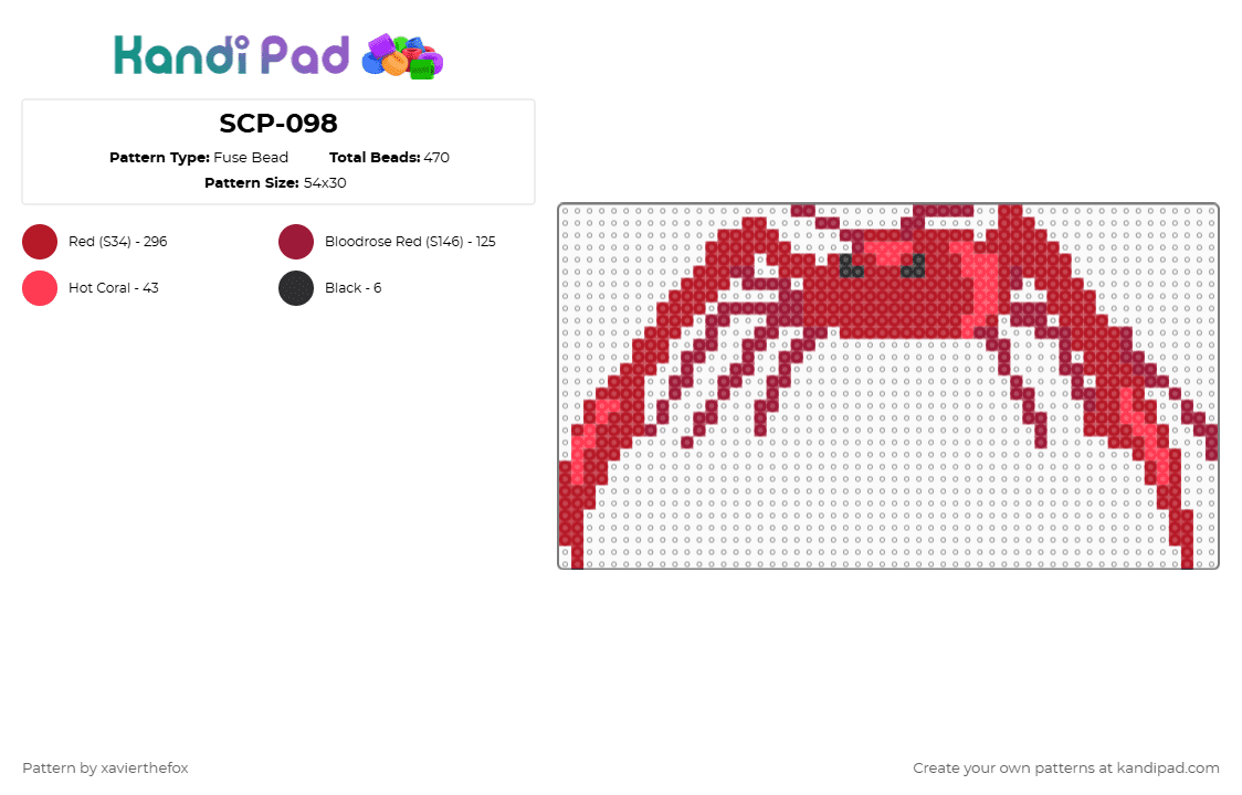 SCP-098 Fuse Bead Pattern - Kandi Pad | Kandi Patterns, Fuse Bead ...
