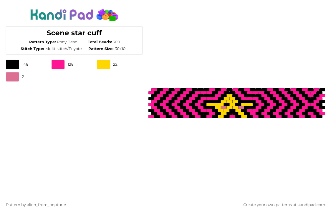 Sassy Scene Pony Bead Patterns - Gallery - Kandi Pad | Kandi Patterns ...
