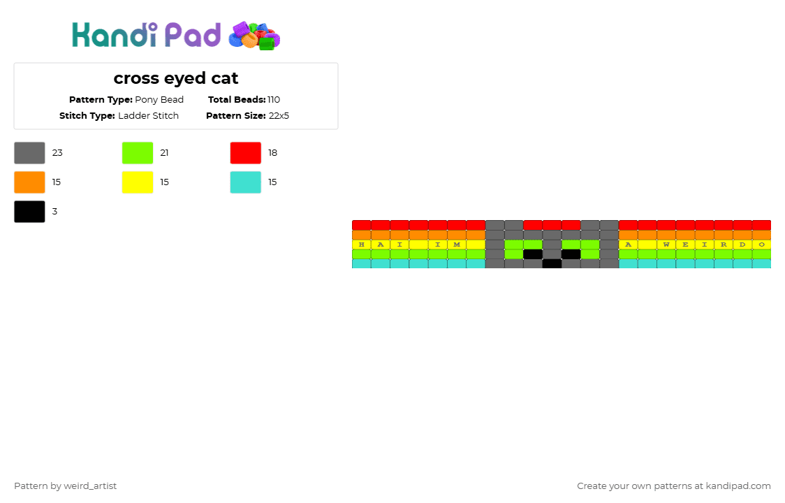 ladder stiches Collection - Kandi Pad | Kandi Patterns, Fuse Bead ...