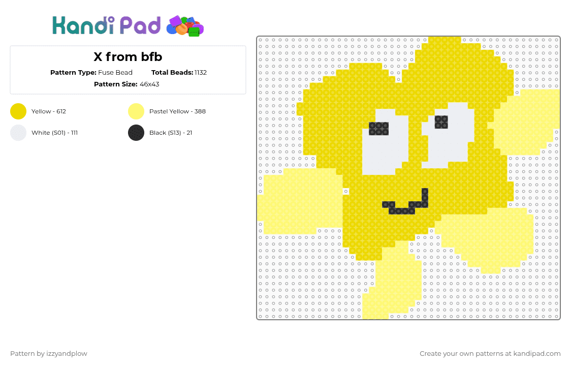 X from bfb Fuse Bead Pattern - Kandi Pad | Kandi Patterns, Fuse Bead ...