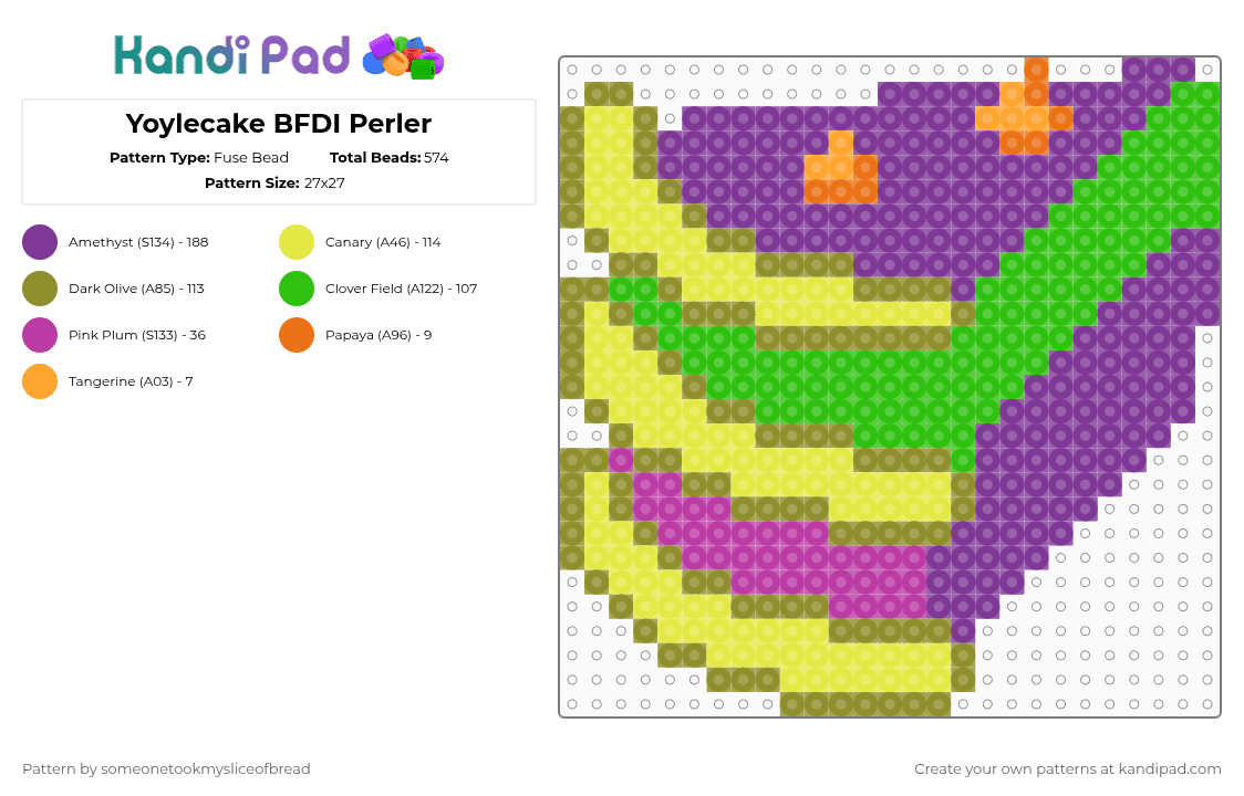 Golf Ball Bfdi Fuse Bead Patterns - Gallery - Kandi Pad | Kandi ...