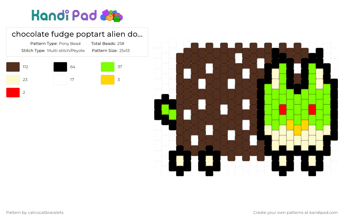 Chocolate Fudge Poptart Pony Bead Patterns - Gallery - Kandi Pad ...
