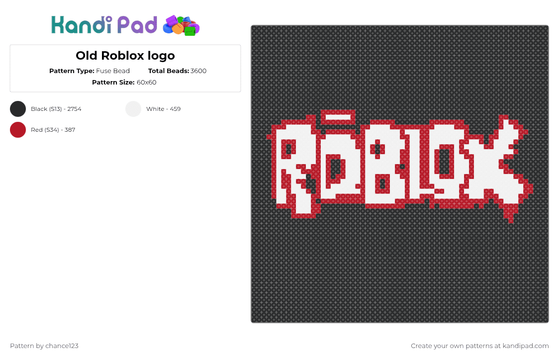 Forsaken Roblox Fuse Bead Patterns - Gallery - Kandi Pad | Kandi ...