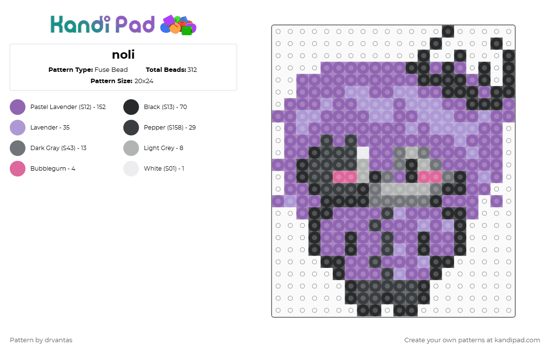 Noli Fuse Bead Pattern - Kandi Pad | Kandi Patterns, Fuse Bead Patterns ...