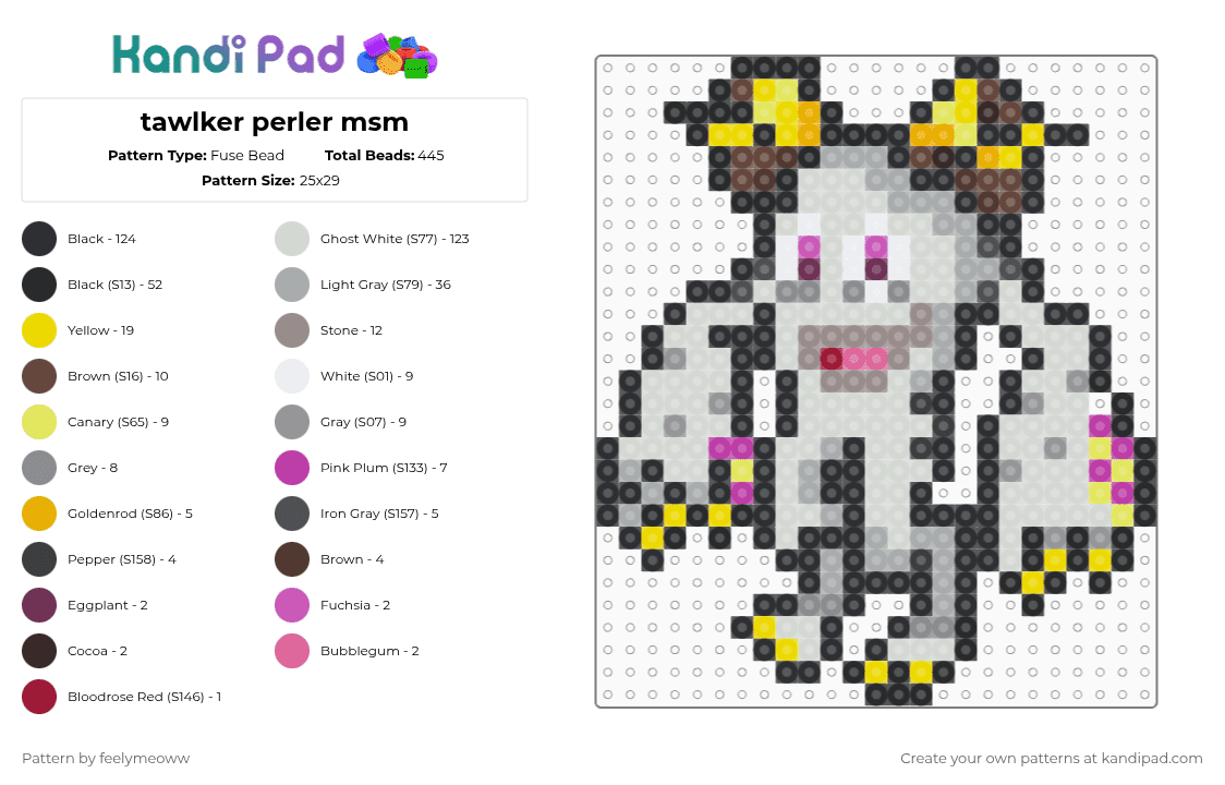 Tawlker perler msm Fuse Bead Pattern - Kandi Pad | Kandi Patterns, Fuse ...