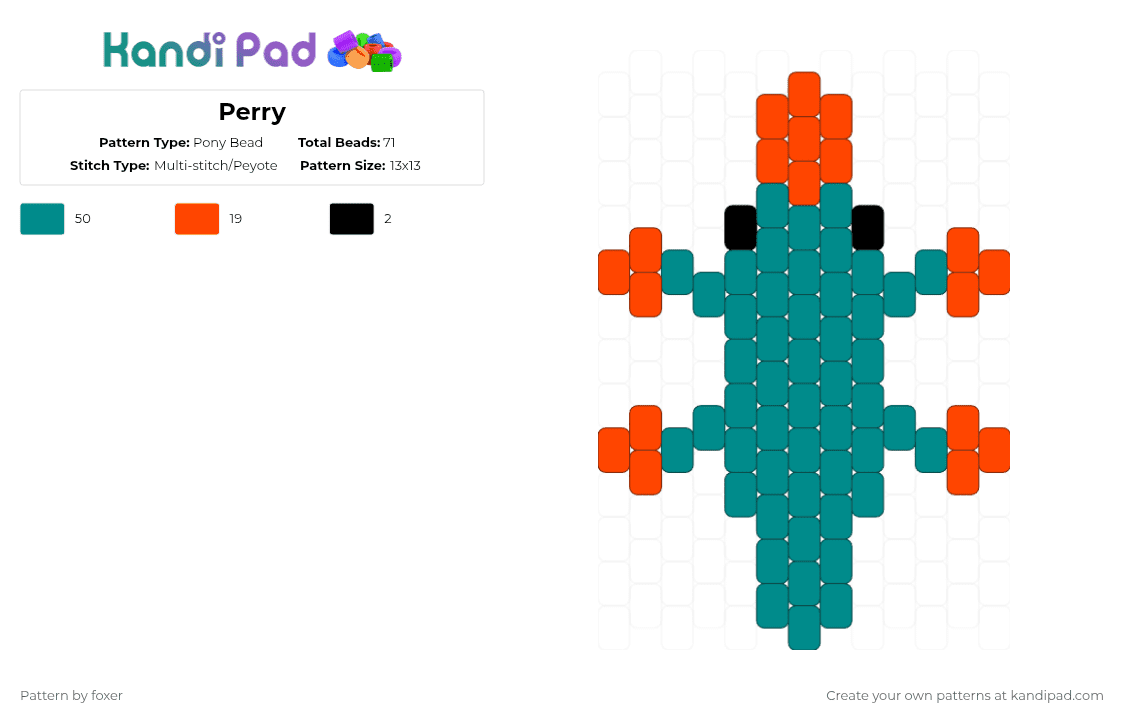 Perry Pony Bead Pattern - Kandi Pad | Kandi Patterns, Fuse Bead ...