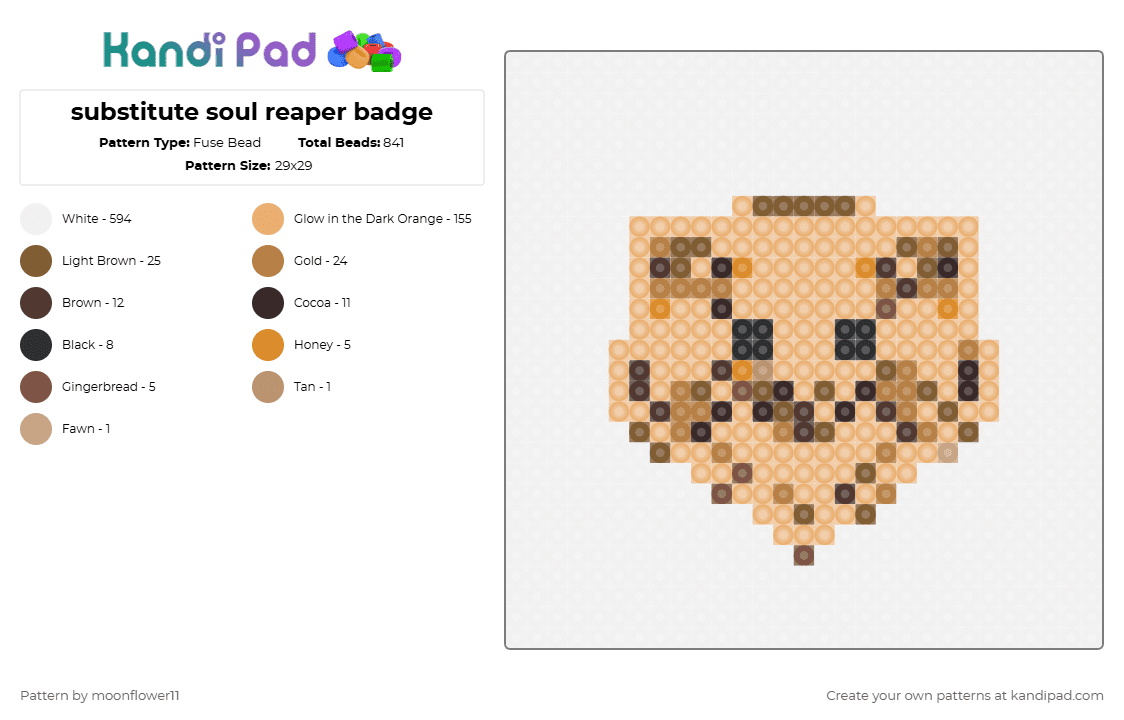 Substitute soul reaper badge Fuse Bead Pattern - Kandi Pad | Kandi ...