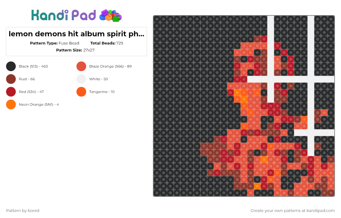 Lemon demons hit album spirit phoen!!1!1! Fuse Bead Pattern - Kandi Pad ...