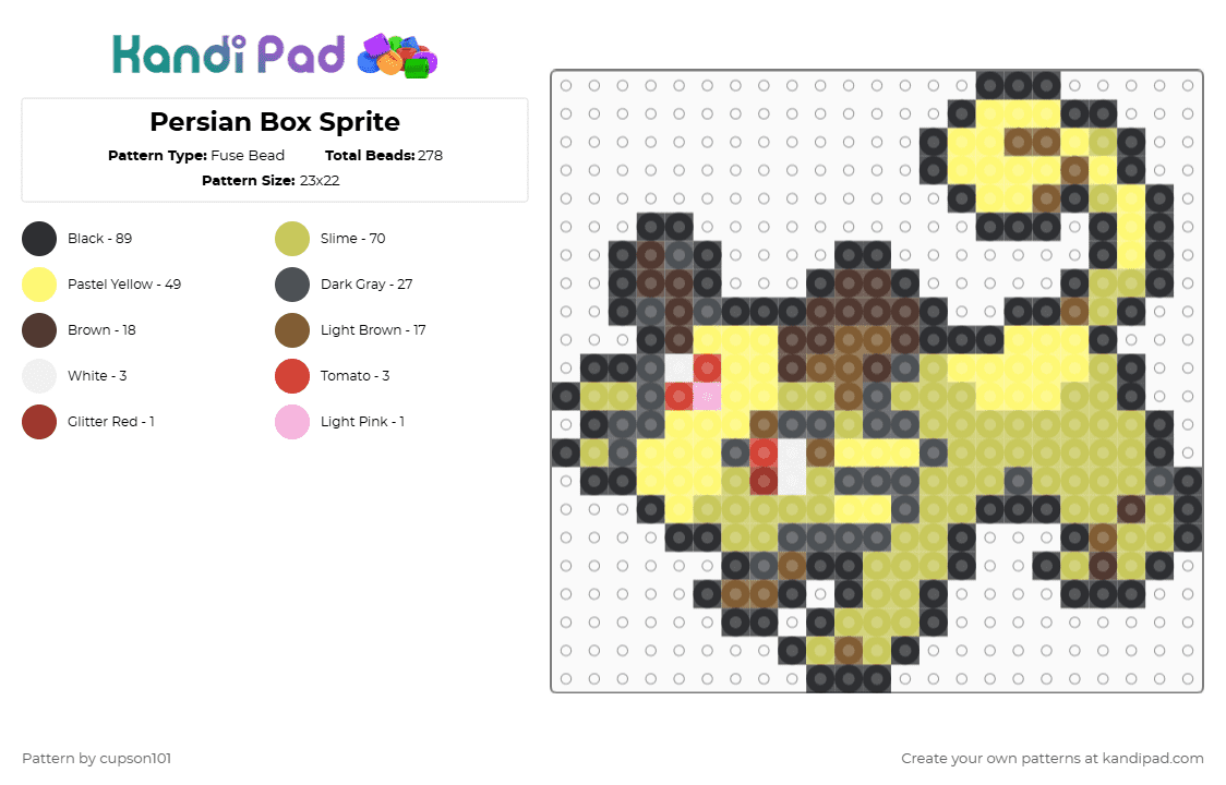 Persian Box Sprite Fuse Bead Pattern - Kandi Pad | Kandi Patterns, Fuse ...
