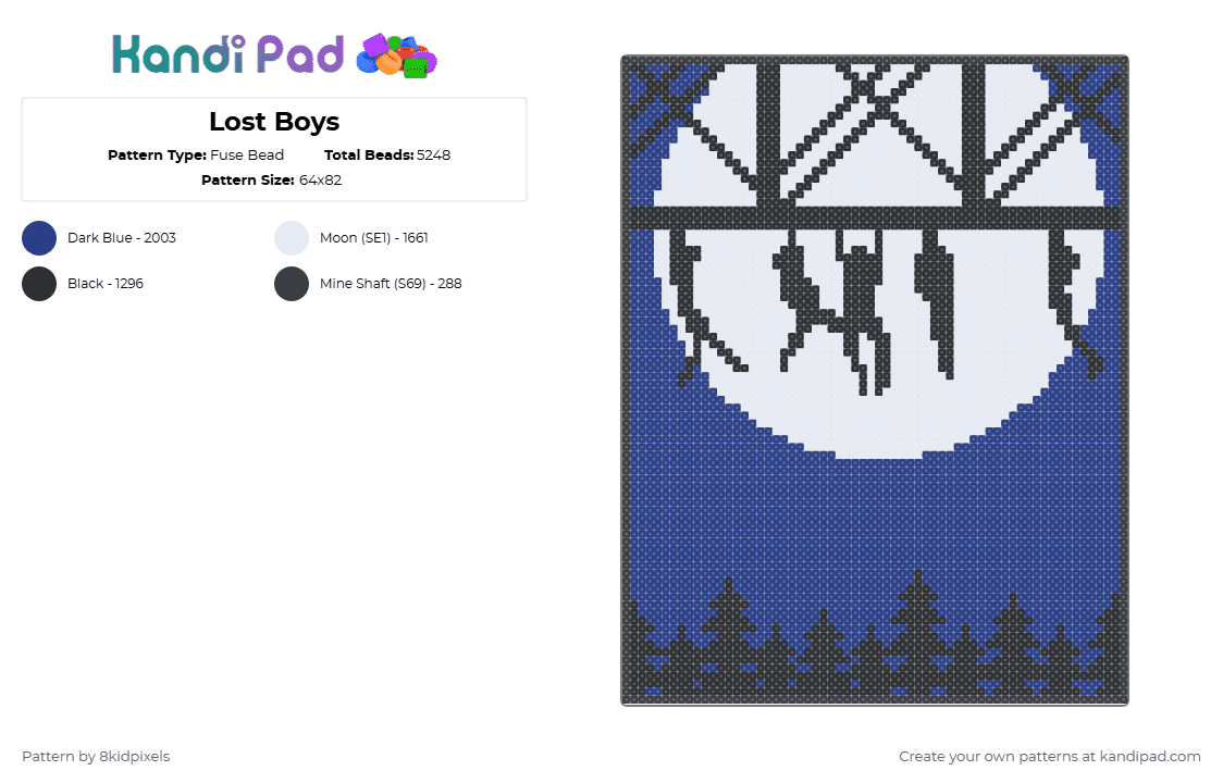 Lost Boys Fuse Bead Pattern - Kandi Pad | Kandi Patterns, Fuse Bead ...
