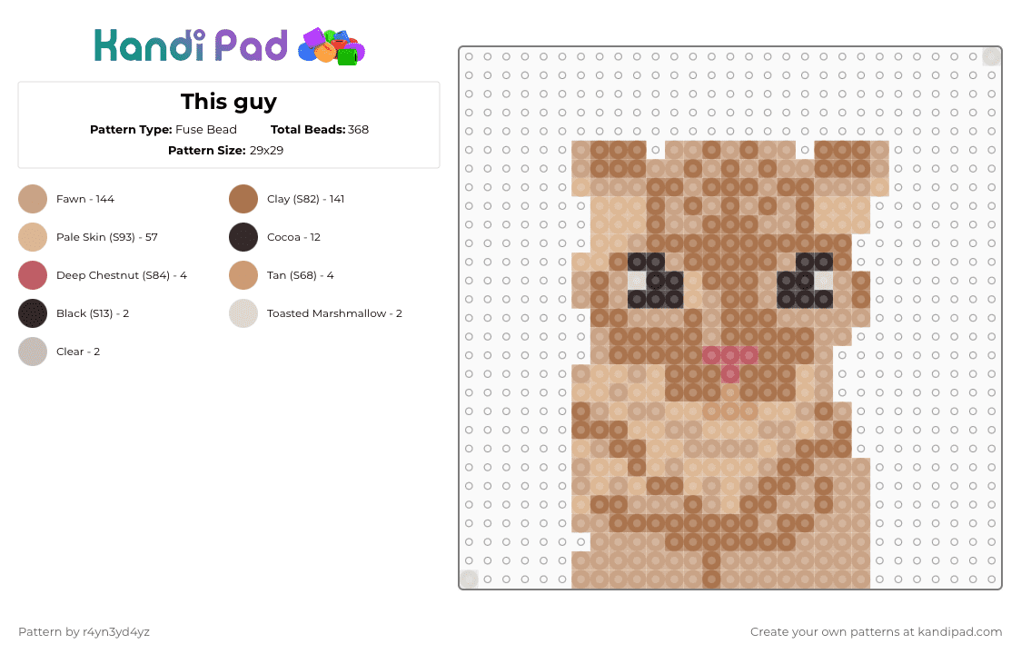 This guy Fuse Bead Pattern - Kandi Pad | Kandi Patterns, Fuse Bead ...