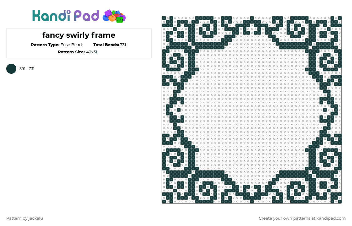 Ornamental Fuse Bead Patterns - Gallery - Kandi Pad | Kandi Patterns ...