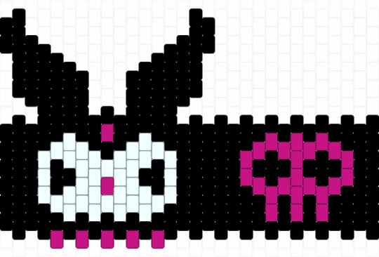 Kuromi Pony Bead Patterns - Gallery - Kandi Pad | Kandi Patterns, Fuse ...
