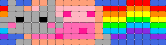 Personal Nyan Cat Rotator Base Pony Bead Pattern - Kandi Pad | Kandi ...