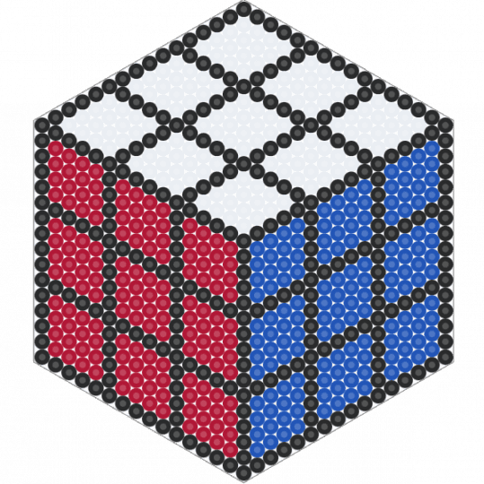 2×2×2 Rubik's Fuse Bead Pattern - Kandi Pad | Kandi Patterns, Fuse Bead ...